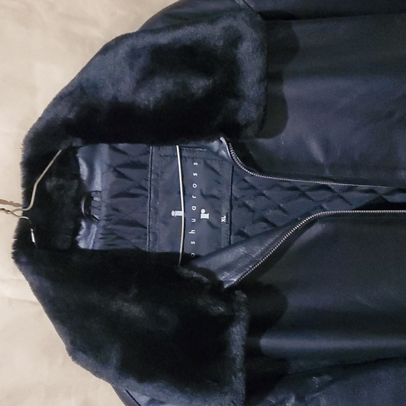 joshua ross | Jackets & Coats | Mens Joshua Ross Black Leather 34 Coat ...